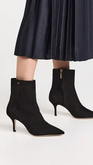 Larroude Mini Kate Suede Boots - Black