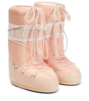 Pink Knee High Flat Boots For Women