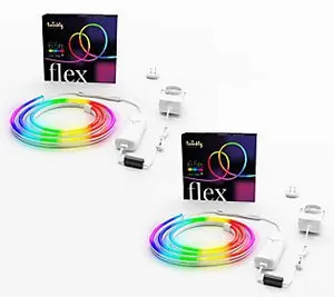 TWINKLY Flex Set Of 2 6.5' Flexible Smart Led Rgb Light Tubes - One-color
