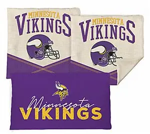 NFL 3pk Home Team Decor& Lumbar Pillow Cover Set - One-color