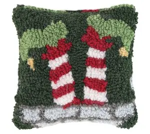 VALERIE PARR HILL 8' X 8' Elf Hooked Throw Pillow Valerie - One-color