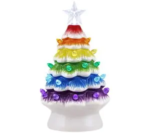 MR. CHRISTMAS 7.5' Nostalgic Ceramic Rainbow Tr Ee - One-color