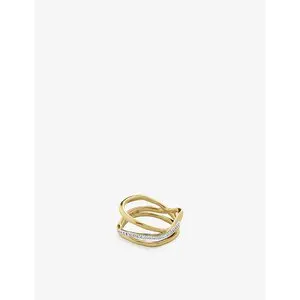 Monica Vinader Riva Diamond Ring - Gold