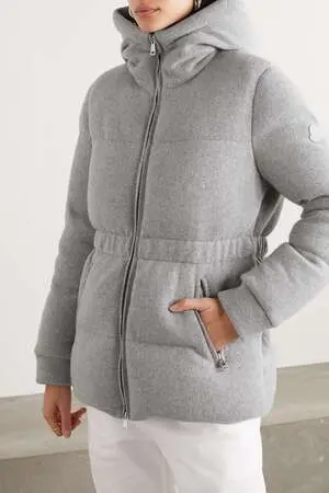 Moncler Daval Hooded Cashmere-blend Down Jacket