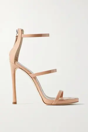 GIUSEPPE ZANOTTI Harmony Patent-leather Sandals - Neutrals