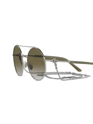 Giorgio Armani Chain-detail Round-frame Sunglasses