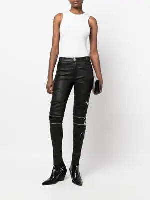 Philipp Plein Leather Trousers