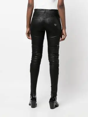 Philipp Plein Leather Trousers