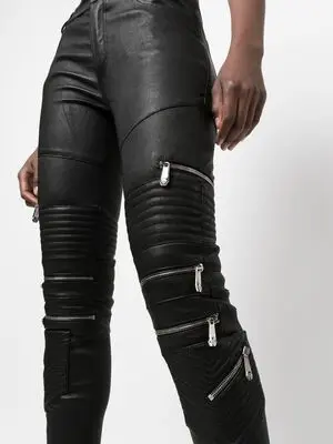 Philipp Plein Leather Trousers