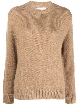 JIL SANDER Wool-blend Knit Jumper - Brown