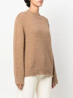 JIL SANDER Wool-blend Knit Jumper - Brown