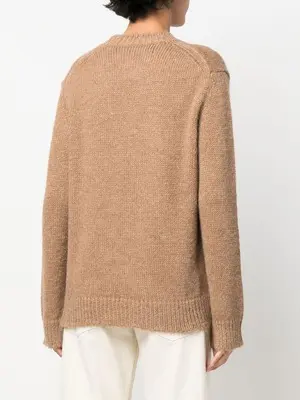 JIL SANDER Wool-blend Knit Jumper - Brown