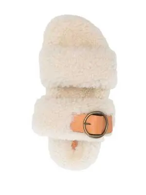 Isabel Marant Shearling Buckle Sandals