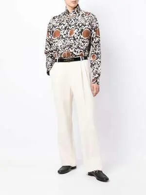EDWARD CRUTCHLEY Abstract-pattern Long-sleeve Shirt