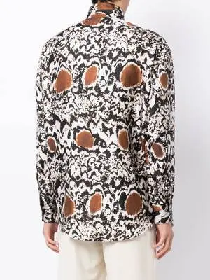 EDWARD CRUTCHLEY Abstract-pattern Long-sleeve Shirt