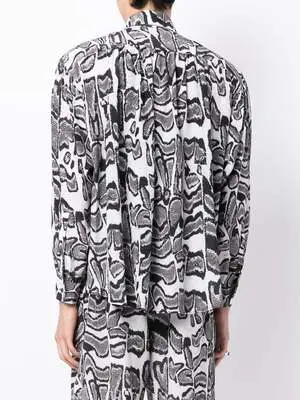 EDWARD CRUTCHLEY Abstract-pattern Long-sleeve Shirt