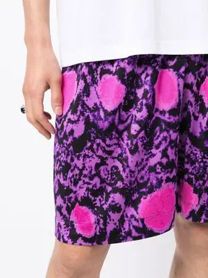 EDWARD CRUTCHLEY Abstract-pattern Silk Shorts