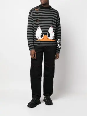 Gcds Intarsia-knit Striped Jumper