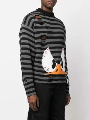 Gcds Intarsia-knit Striped Jumper