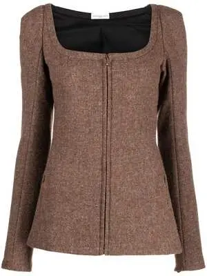 Veronique Leroy Fitted Square-neck Jacket