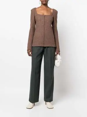 Veronique Leroy Fitted Square-neck Jacket