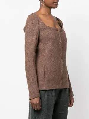 Veronique Leroy Fitted Square-neck Jacket
