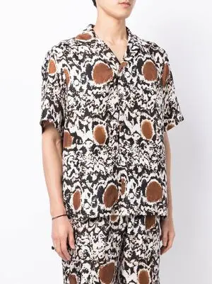 EDWARD CRUTCHLEY Abstract-pattern Short-sleeve Shirt