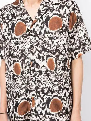 EDWARD CRUTCHLEY Abstract-pattern Short-sleeve Shirt