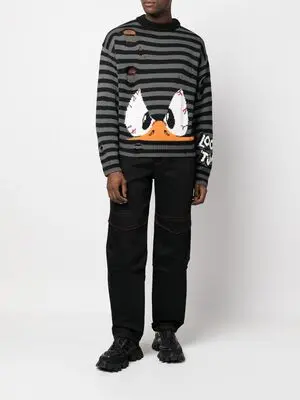 Gcds Logo-print Straight-leg Jeans