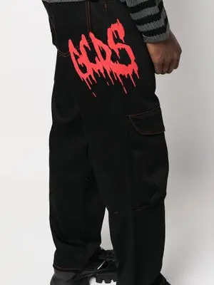 Gcds Logo-print Straight-leg Jeans