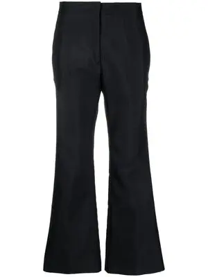 JIL SANDER High-waisted Flared Trousers - Blue