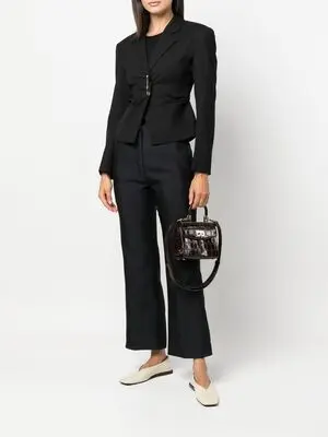 JIL SANDER High-waisted Flared Trousers - Blue