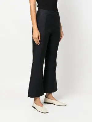 JIL SANDER High-waisted Flared Trousers - Blue