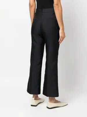 JIL SANDER High-waisted Flared Trousers - Blue