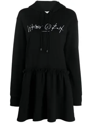 Viktor & Rolf Embroidered Logo Sweatshirt Dress