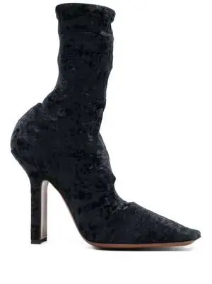 Vetements Crushed Velvet Sock Boots