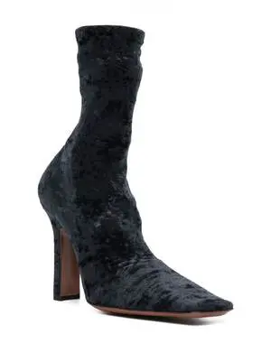 Vetements Crushed Velvet Sock Boots