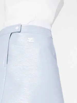 COURREGES Logo Patch Mini Skirt - Purple