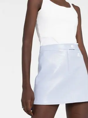 COURREGES Logo Patch Mini Skirt - Purple