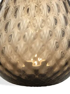 NASONMORETTI Macramé Glass Candle Holder - Brown