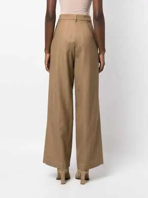 BENJAMIN BENMOYAL Striped High-waist Trousers