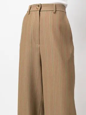 BENJAMIN BENMOYAL Striped High-waist Trousers