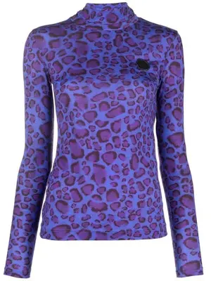 Viktor & Rolf Long Sleeve Leopard Print T-shirt