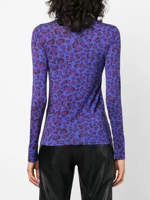 Viktor & Rolf Long Sleeve Leopard Print T-shirt