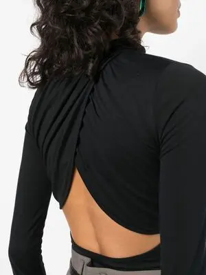 Viktor & Rolf Cotton-lyocell Blend Draped Bodysuit