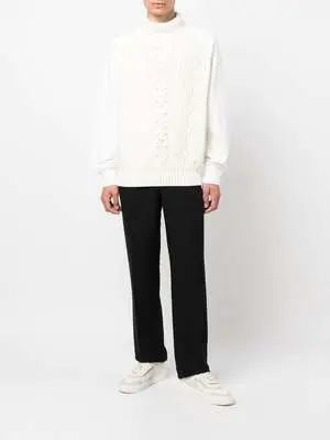 Neil Barrett Embroidered-logo Sleeve Knit Jumper