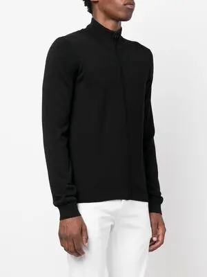 Hugo Boss Zipped Virgin Wool Jumper