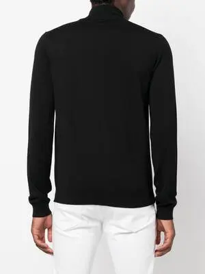 Hugo Boss Zipped Virgin Wool Jumper