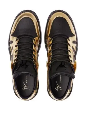 GIUSEPPE ZANOTTI Panelled Metallic Sneakers