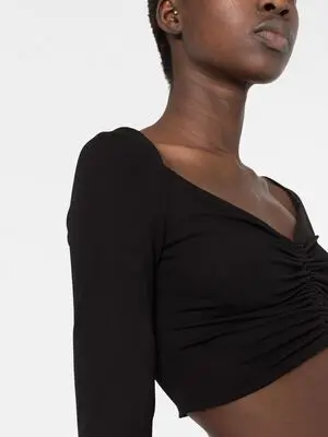 Versace V-neck Cropped Blouse
